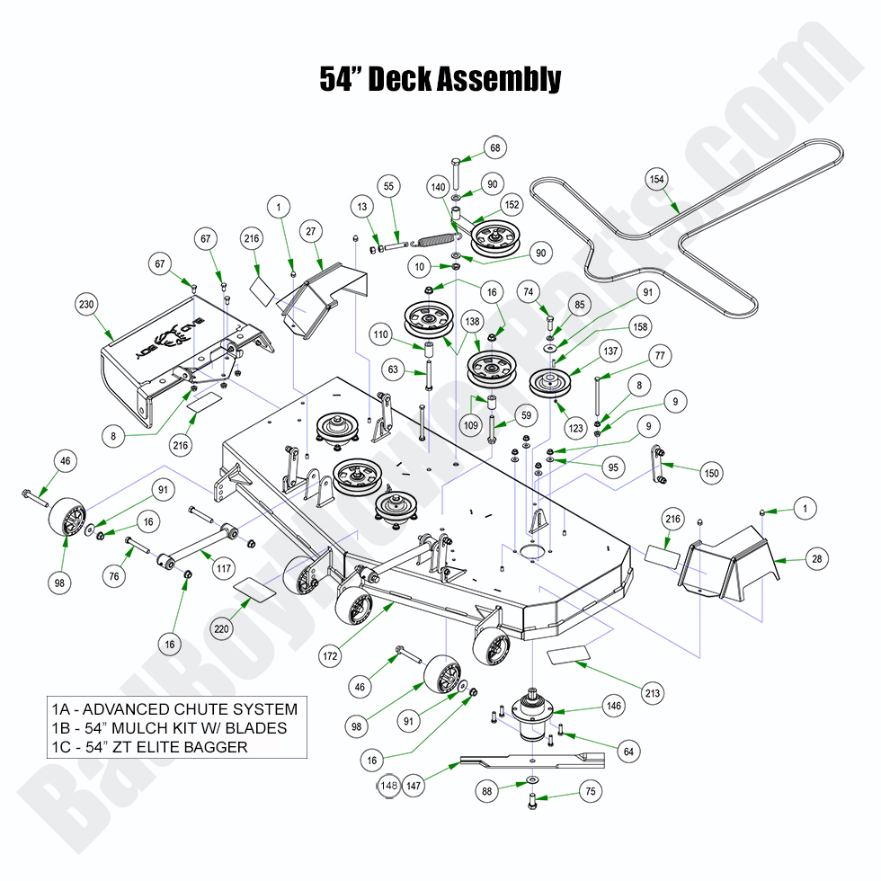 Bad Boy Mower Parts Diagram|2023|ZT Elite|54" Deck