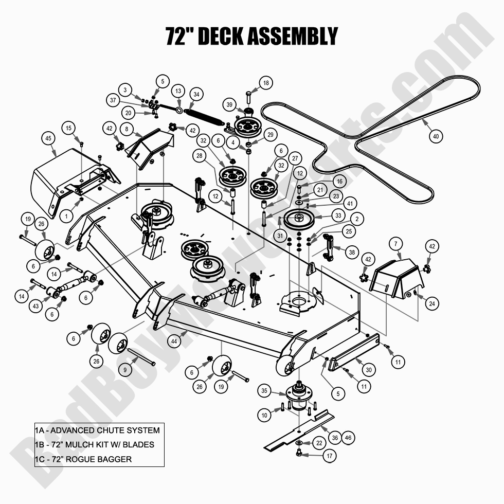 Bad Boy Mower Parts Diagram|2021|Rogue|72" Deck