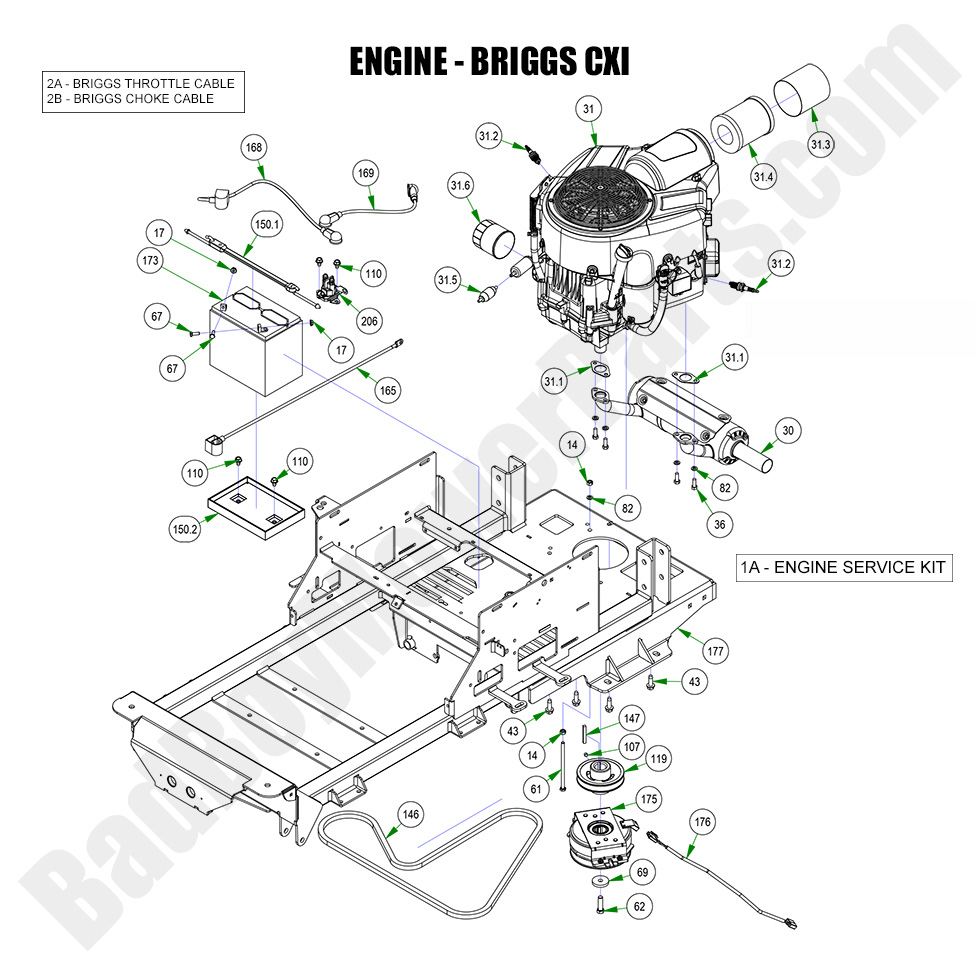 Bad Boy Mower Parts Diagram|2023|Maverick|Briggs CXI