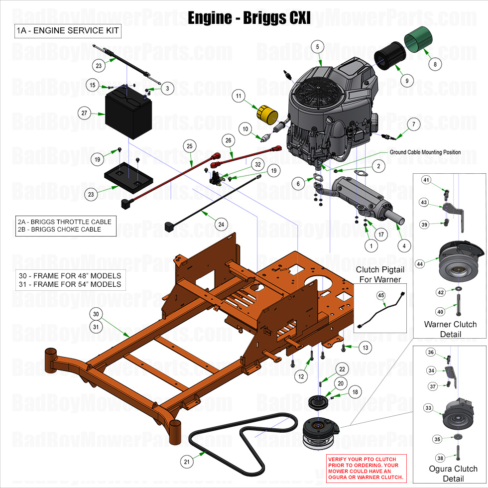 Bad Boy Mower Parts Diagram|2025|MZ Magnum|Briggs CXI