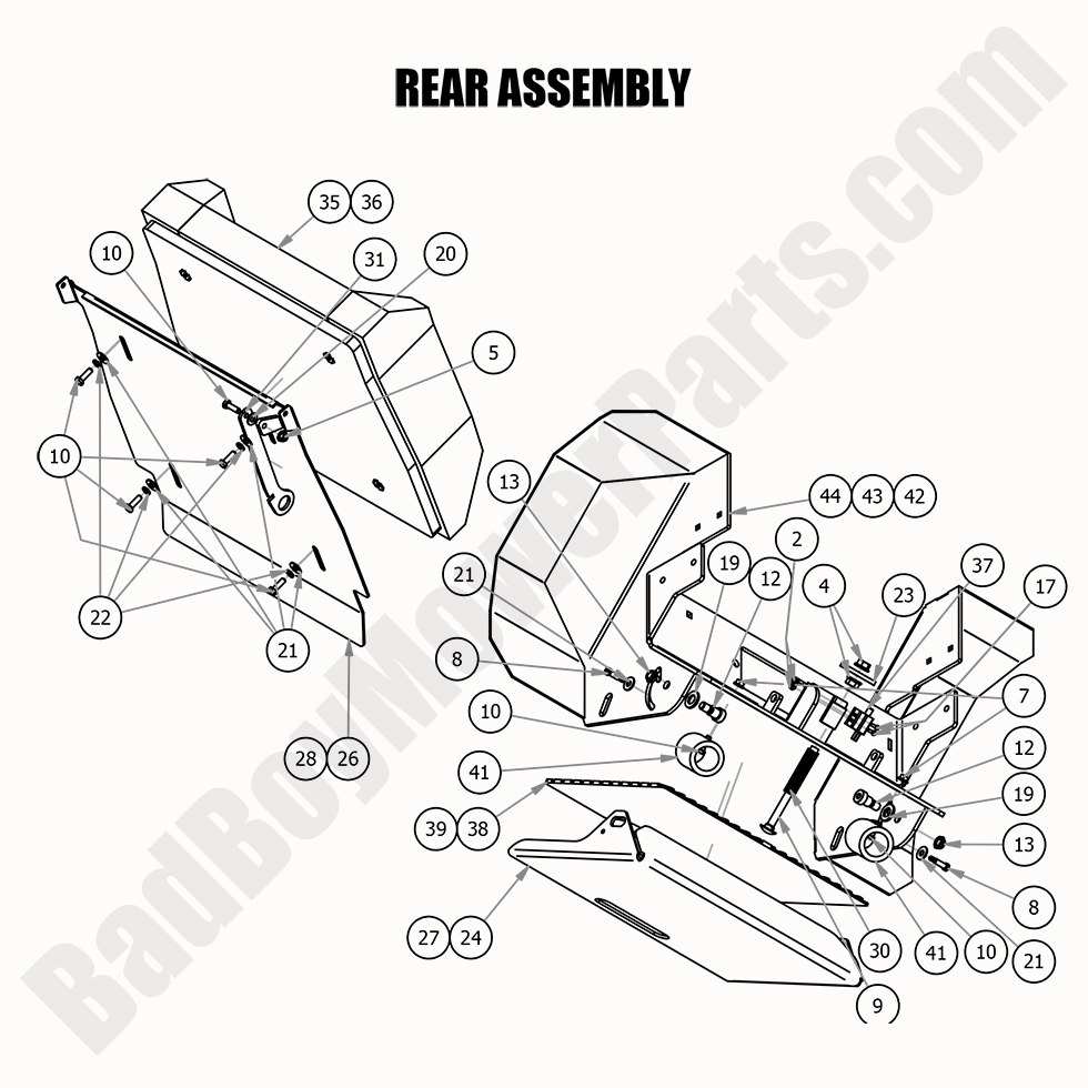 Bad Boy Mower Parts Diagram|2020|Revolt|Rear