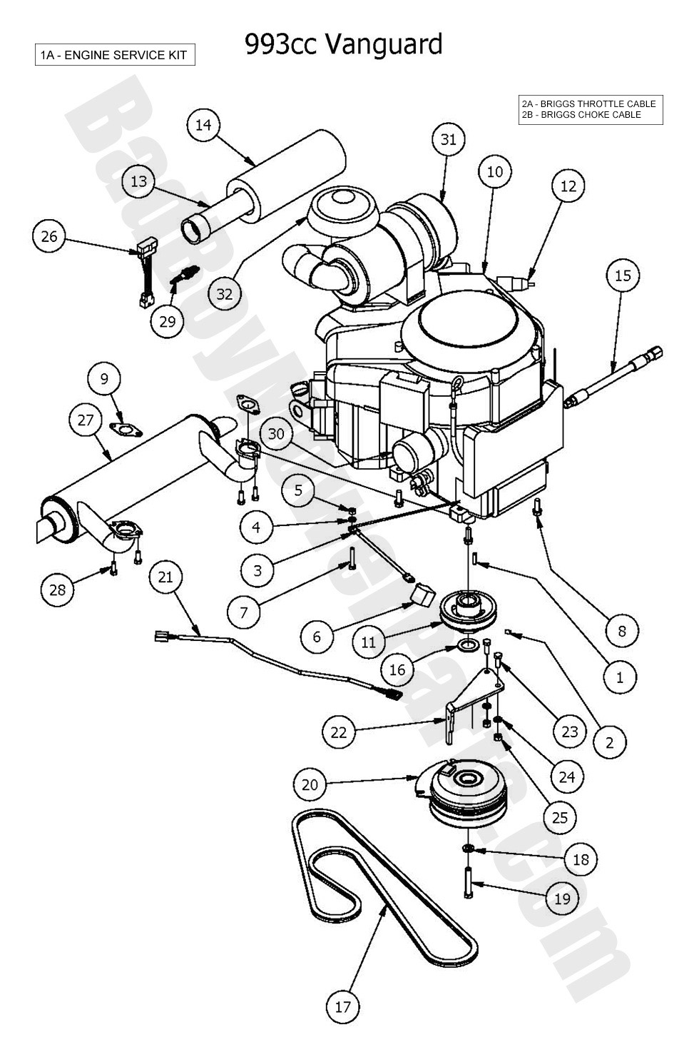 Bad Boy Mower Parts Diagram|2016|Outlaw XP|Vanguard 993